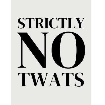 Large Strictly No T**ts Metal Sign | 70687 | Signs & Plaques / Humour ...