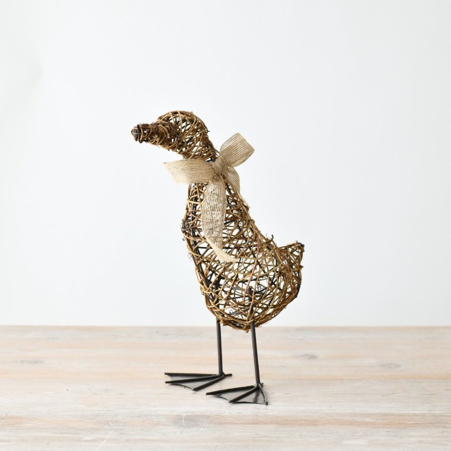 Rattan Duck Deco with Bow, 30cm | 70754 | Homeware / Decorative ...