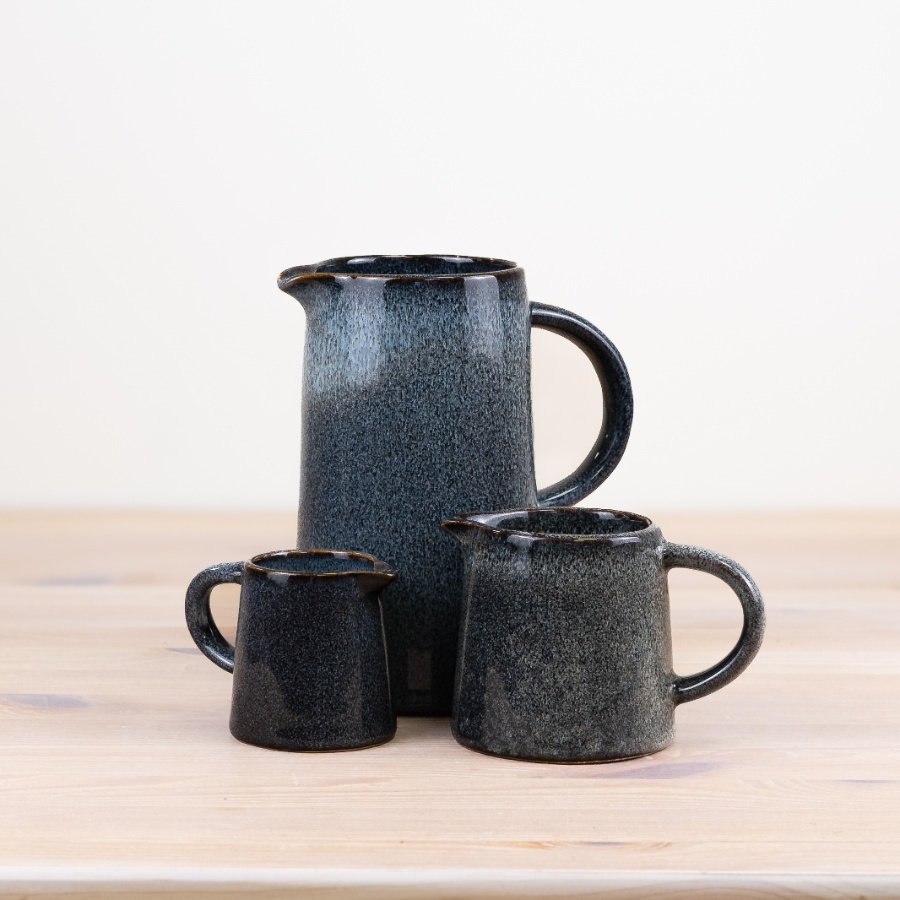 Two Tone Glazed Blue Jug, 19cm | 70888 | Homeware / Jugs & Vases ...