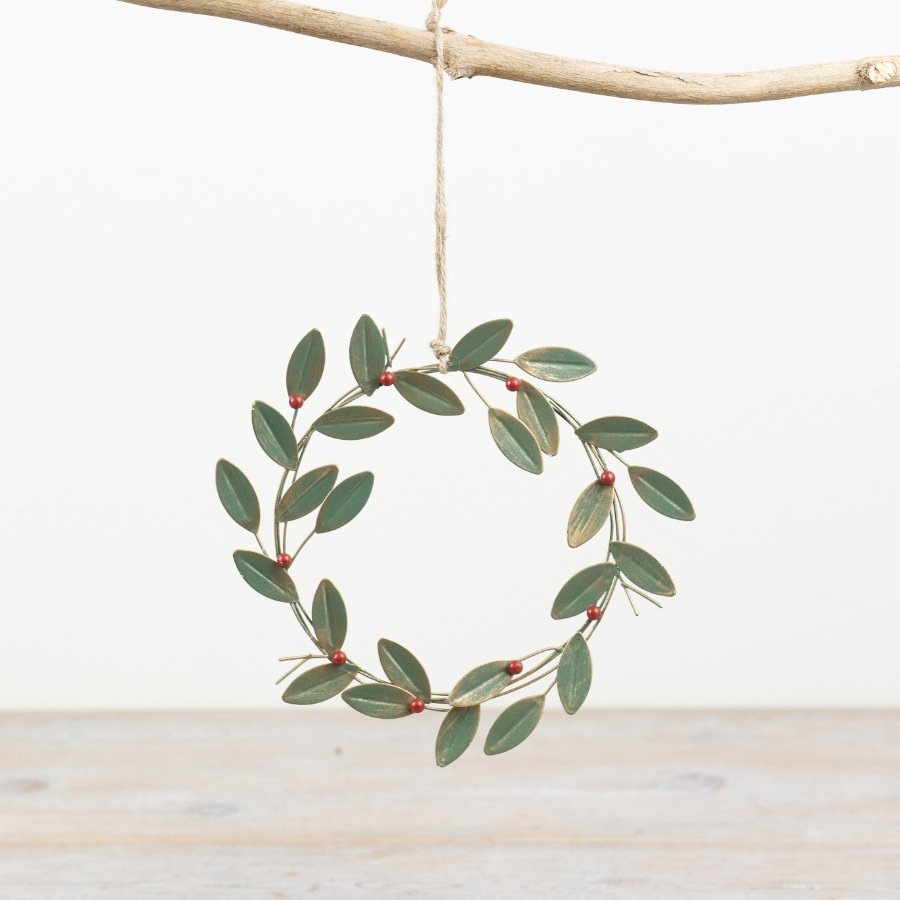 Metal Berry Wreath, 17cm | 73265 | Christmas / Wreaths and Garlands ...