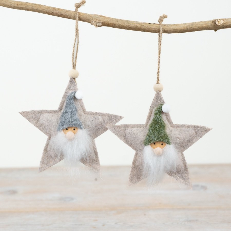 Star Felt Gonk Hangers 2/a | | Christmas Decorations / Hanging ...