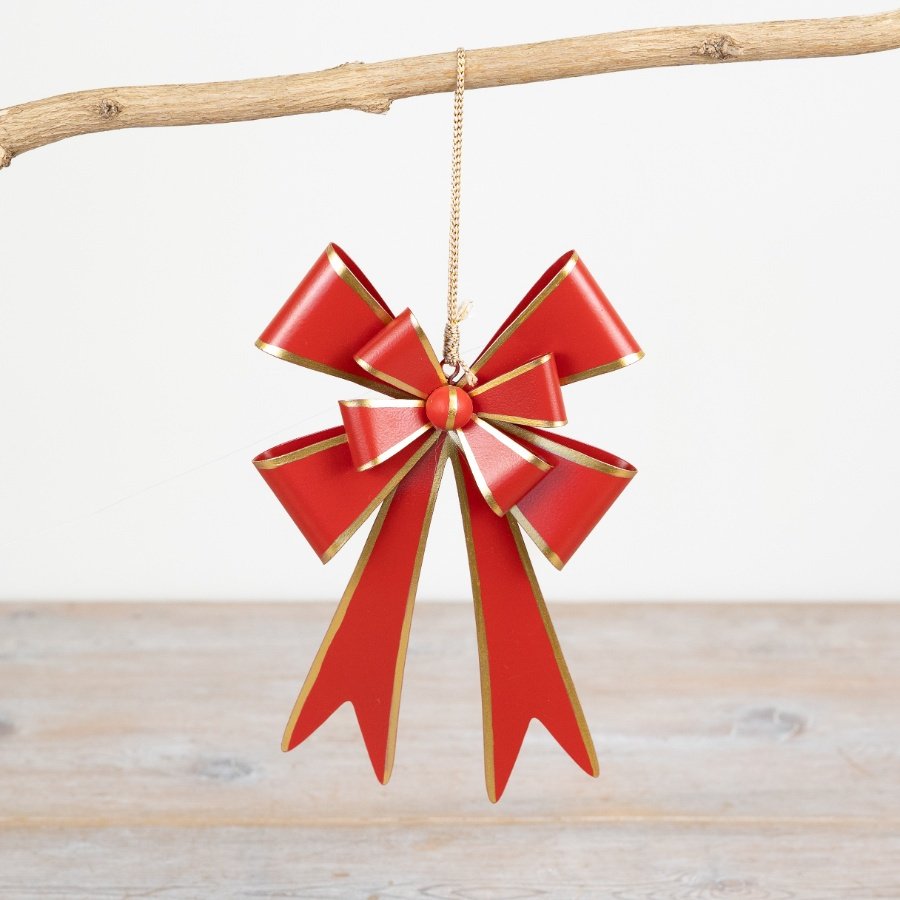 Hanging Bow Deco 14.5cm | | Christmas Decorations / Hanging Decorations ...