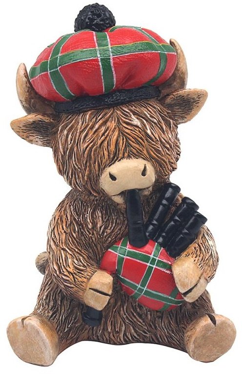LP75452 / Highland Cow Pipe Piper Ornament, 12cm | 74801 | Homeware ...