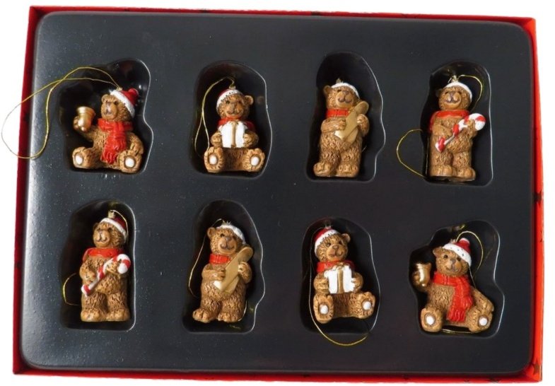S/8 Bear Tree Decorations | 74895 | Christmas / Hanging Decorations ...