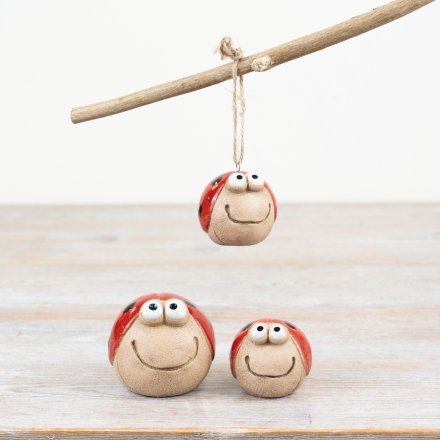 Smiley Face Lady Bug Deco, 7.6cm | 76477 | Homeware / Decorative ...
