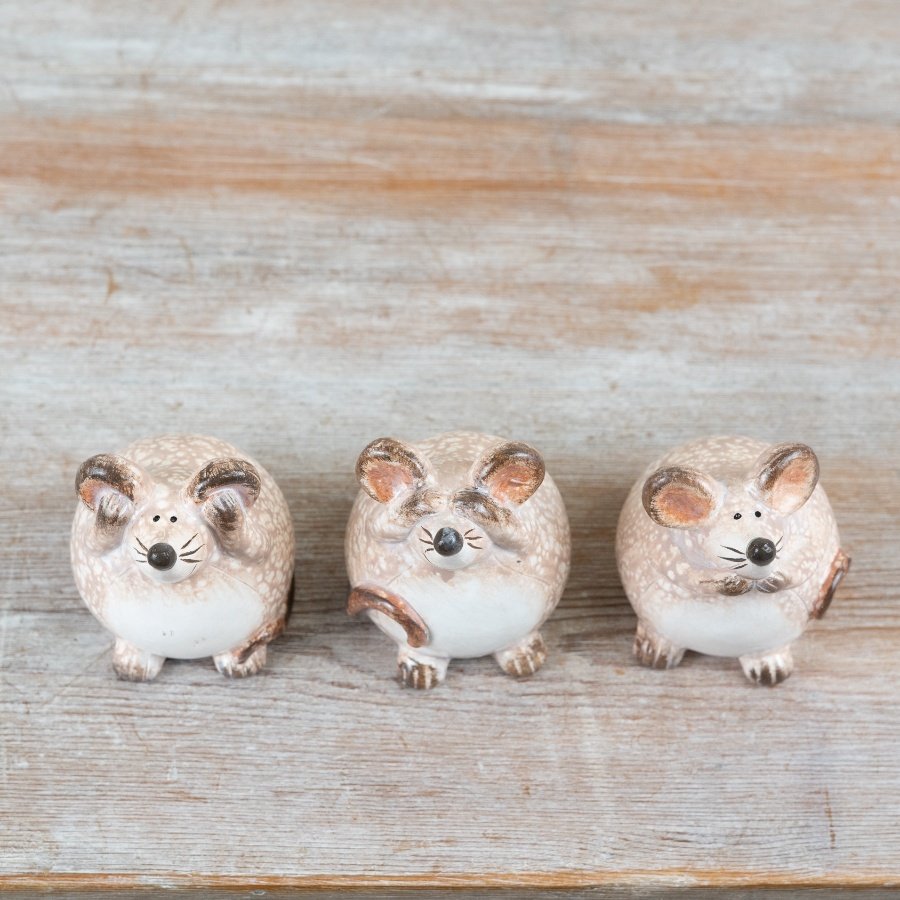 PL0218536 - 3A 8.5cm Wise Mice Figures | | Everyday / Ornaments ...